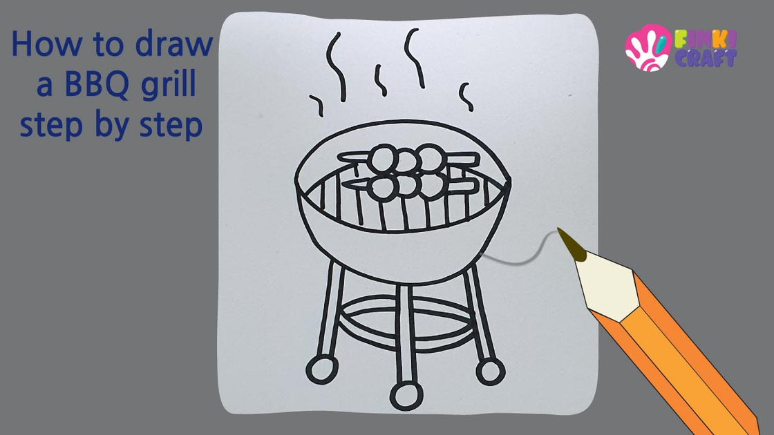 How To Draw A BBQ Grill – finkicraft