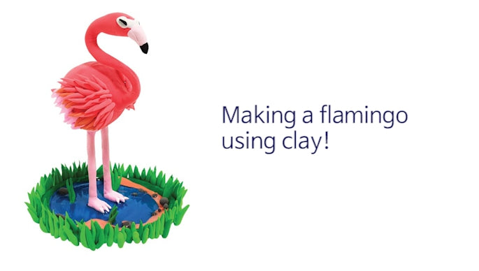 Making a flamingo using clay! – finkicraft