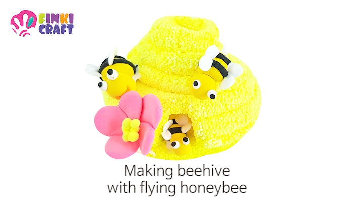 Clay tutorial | How to make beehive with flying honeybee? – finkicraft