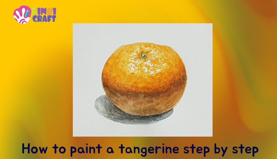 how to paint a tangerine step by step 🍊 – finkicraft