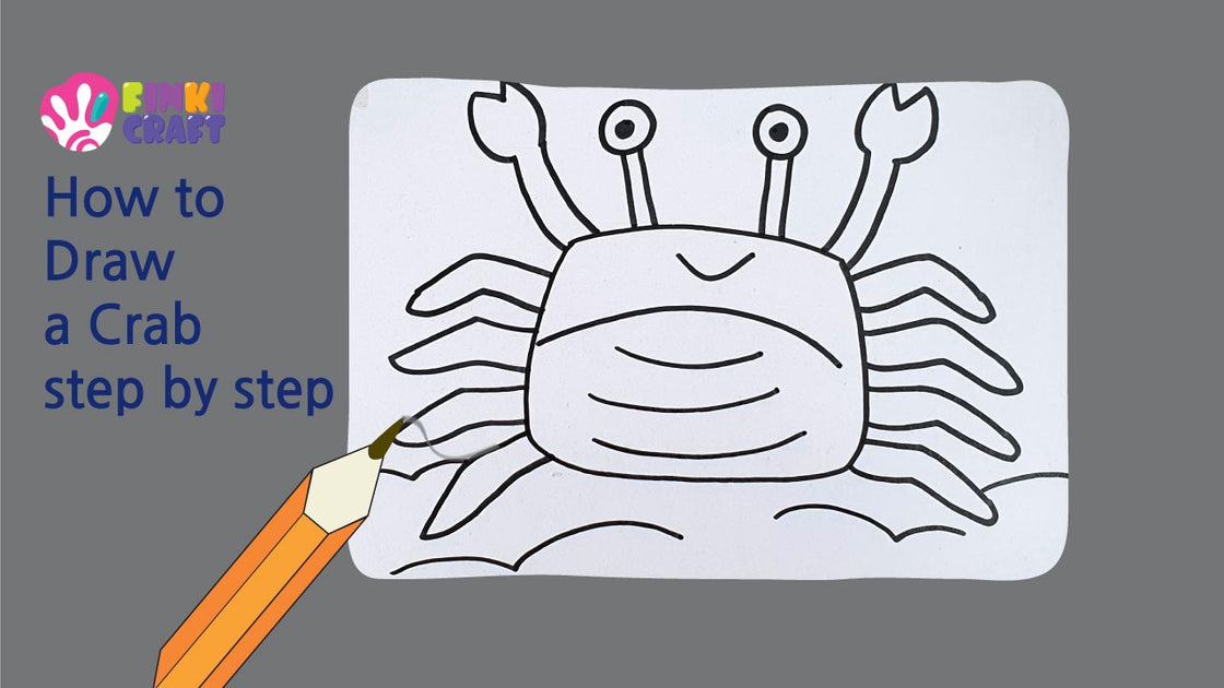 How to Draw a Crab step by step – finkicraft