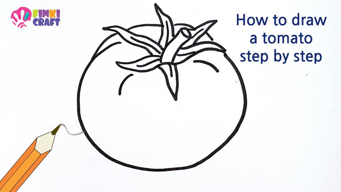 How to draw a tomato step by step – finkicraft