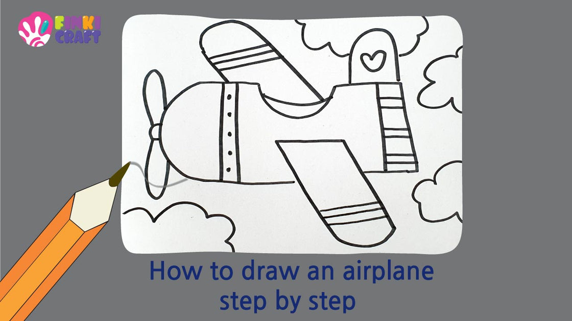 How to draw an airplane step by step – finkicraft