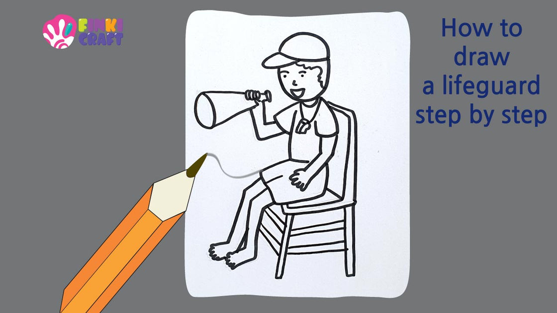 How to draw a lifeguard step by step – finkicraft