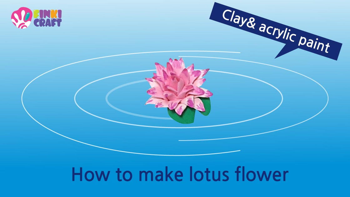 How to make lotus flower with clay ( Clay& acrylic paint ) – finkicraft