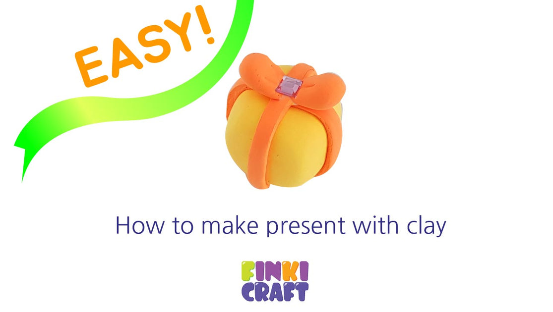 Christmas clay | How to make present with clay – finkicraft