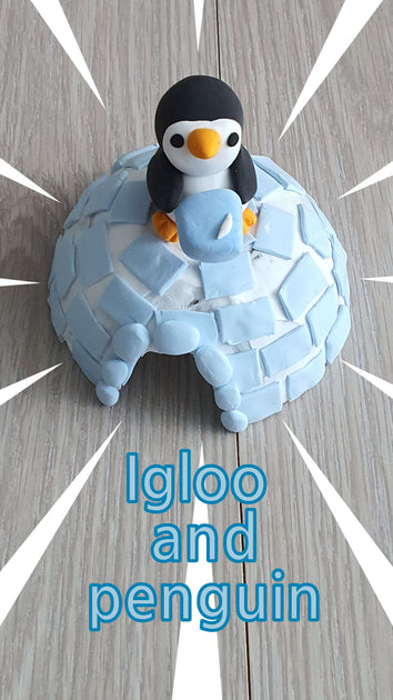 How to make an igloo and penguin with clay – finkicraft